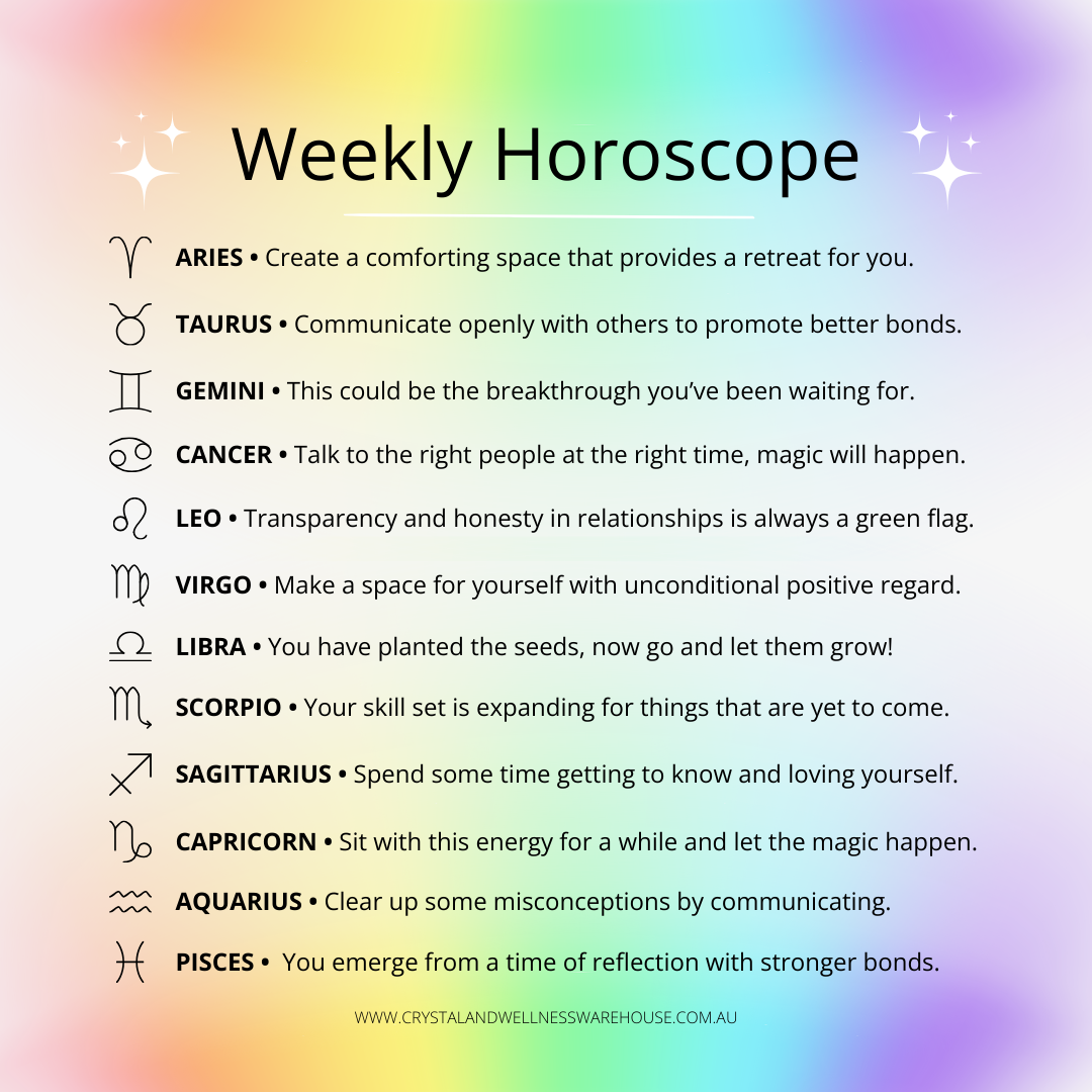 Your Weekly Horoscope - 1st July - 7th July – The Crystal and Wellness ...